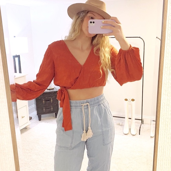 Forever 21 | Tops | Burnt Orange Wrap Top | Poshmark